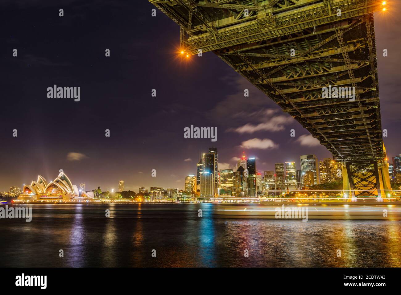 Sydney city skyline at night Stock Photo - Alamy