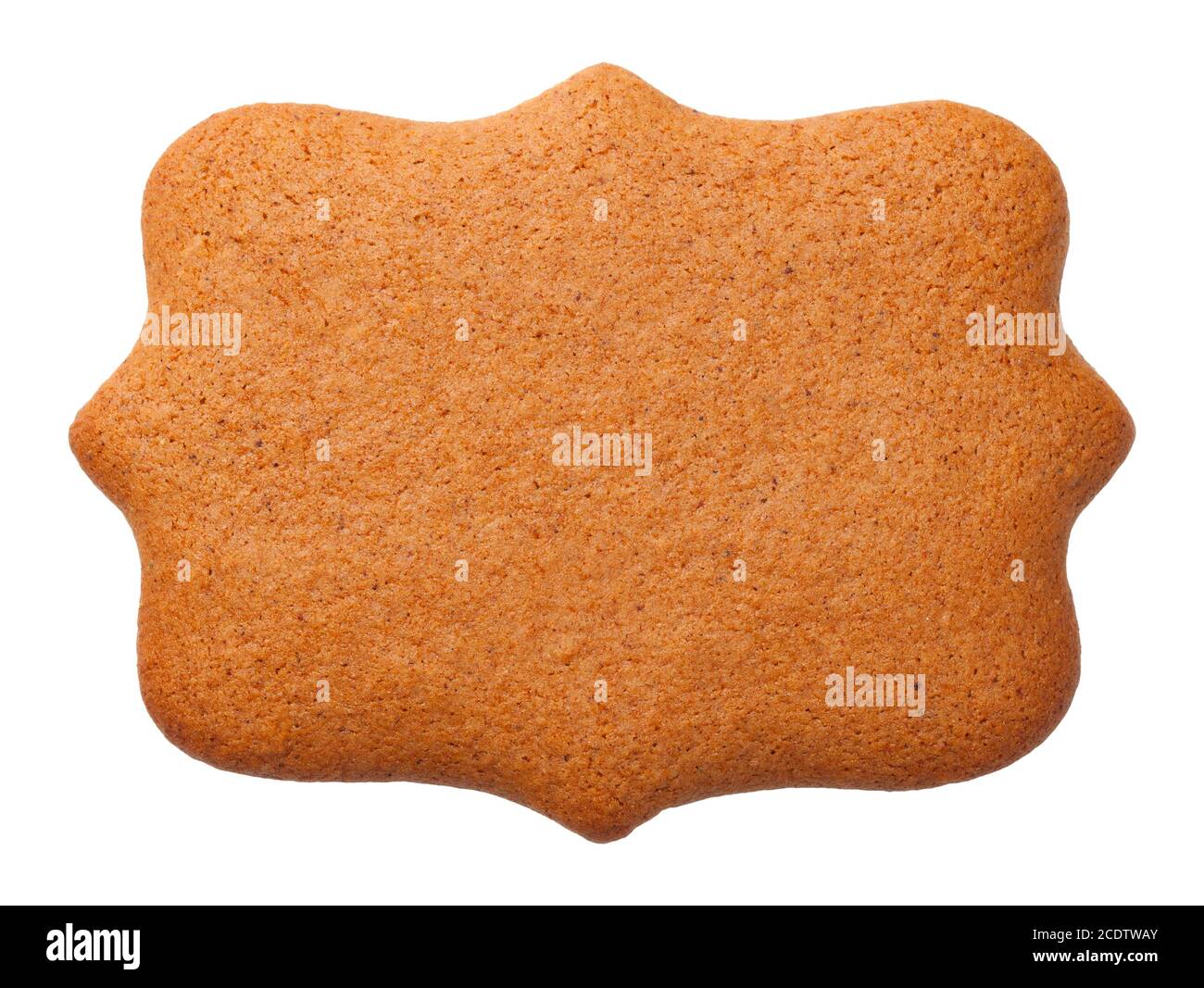 Gingerbread Label Cookie Isolated on White Background Stock Photo - Alamy