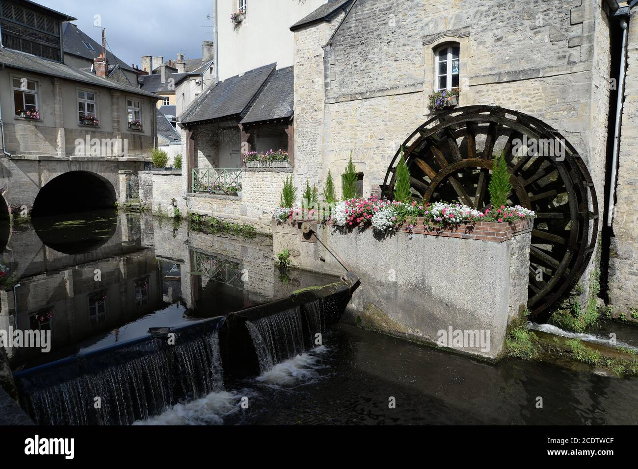 Water mill in Bayeux, France Stock Photo - Alamy
