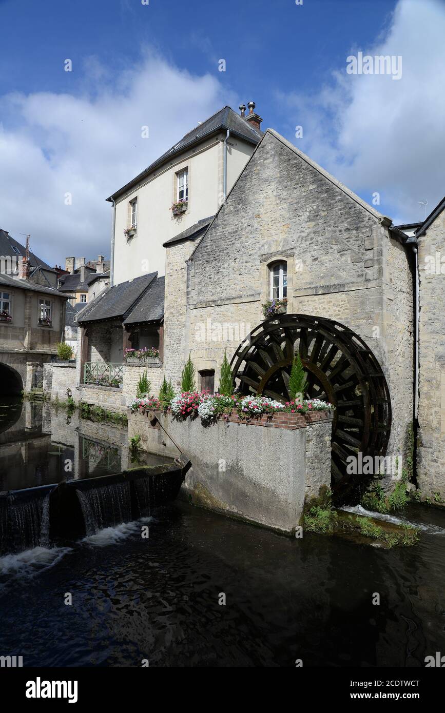 Water mill in Bayeux, France Stock Photo - Alamy