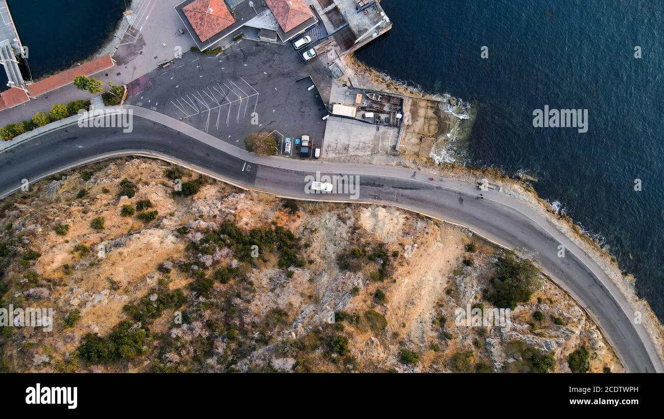 Aerial view truck parking lot hi-res stock photography and images - Alamy