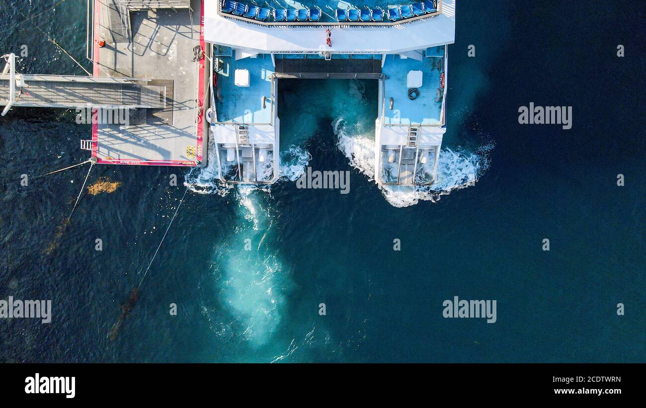 Aerial ferry dock hi-res stock photography and images - Alamy