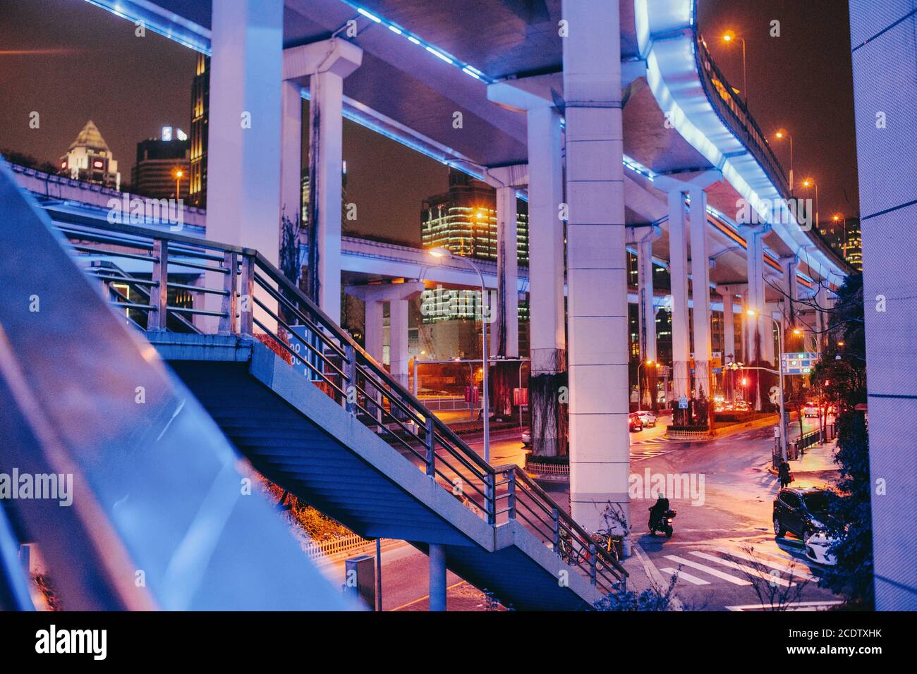 Yan'an elevated road flyover interchange Stock Photo - Alamy