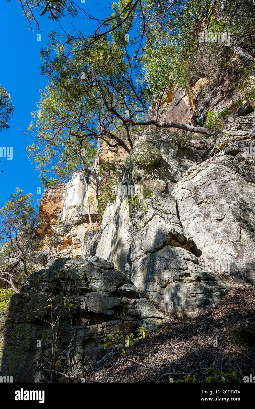 Sandstone cliffs at Cania Gorge National Park, Queensland, Australia ...