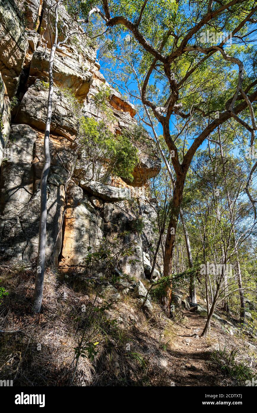 Sandstone cliffs at Cania Gorge National Park, Queensland, Australia ...