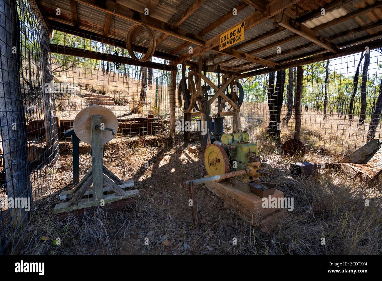 Remnants of the Shamrock Gold Mine at Cania Gorge National Park ...