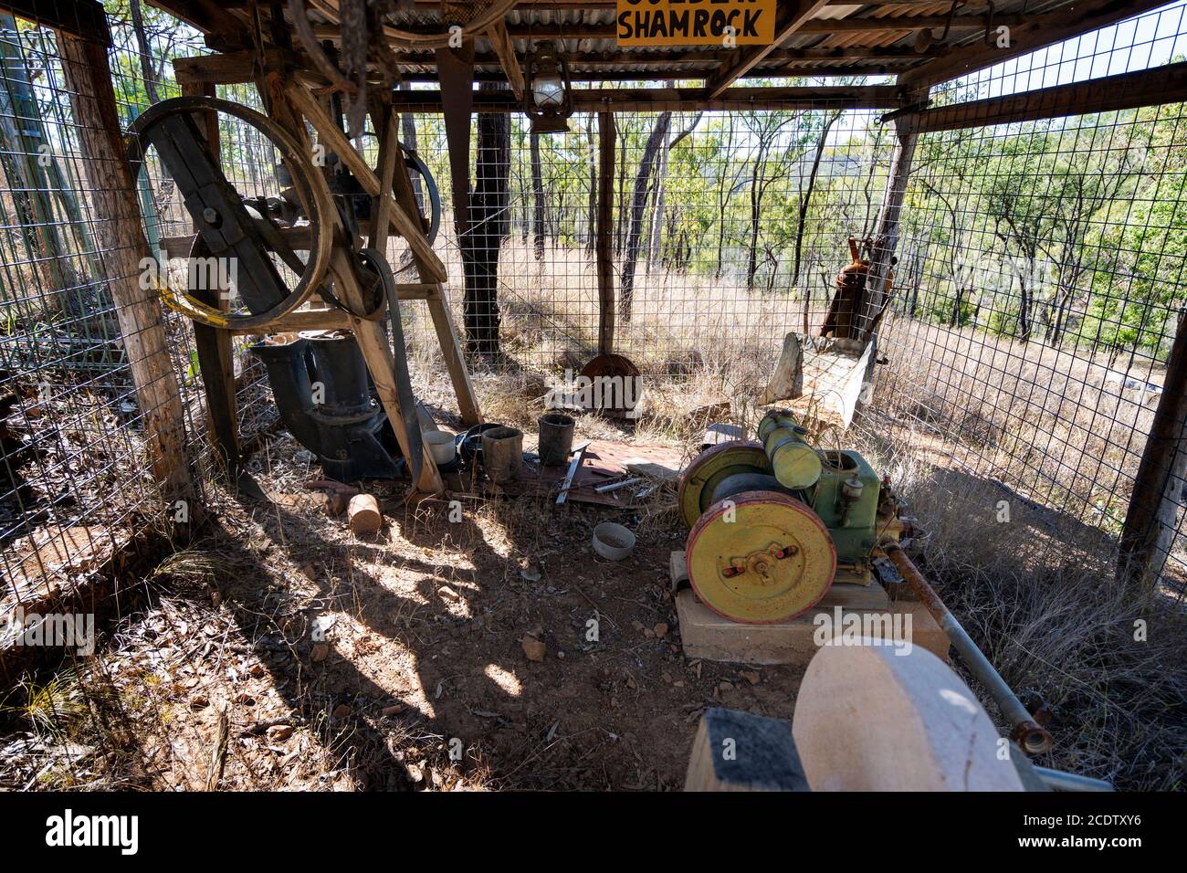 Remnants of the Shamrock Gold Mine at Cania Gorge National Park ...