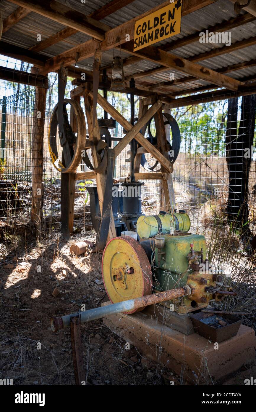 Remnants of the Shamrock Gold Mine at Cania Gorge National Park ...