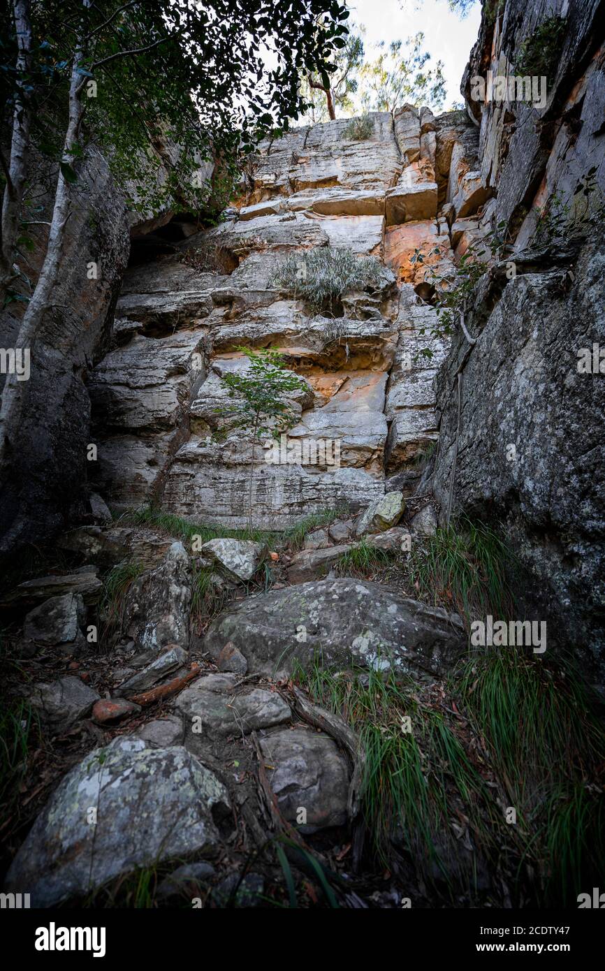 Sandstone cliffs at Cania Gorge National Park, Queensland, Australia ...