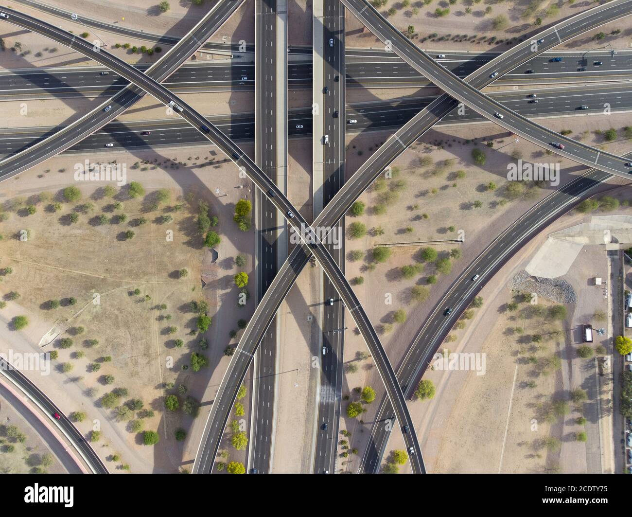 Aerial View Of A Highway Overpass System Stock Photo - Alamy