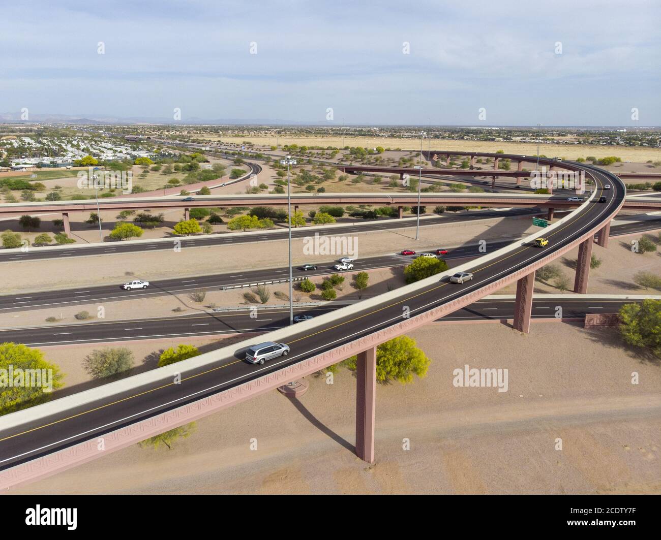 Aerial view road system hi-res stock photography and images - Alamy