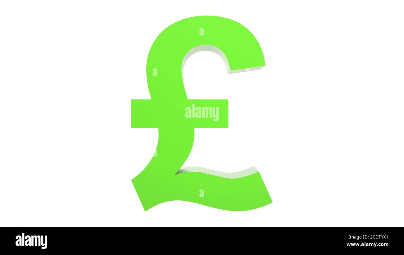 Green Pound sterling lira gold sign icon Isolated with white background ...