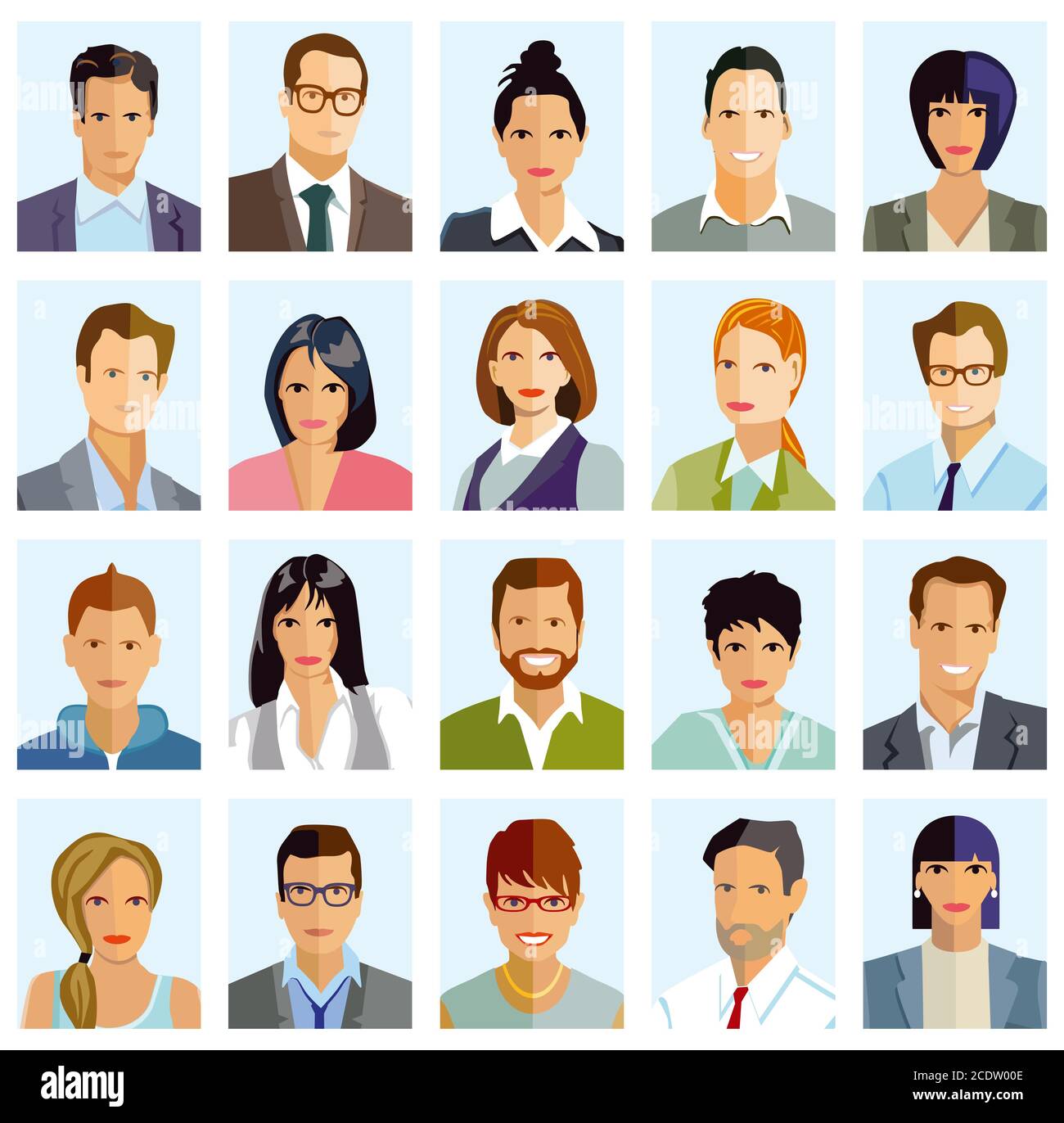 people Portrait illustration Stock Photo - Alamy
