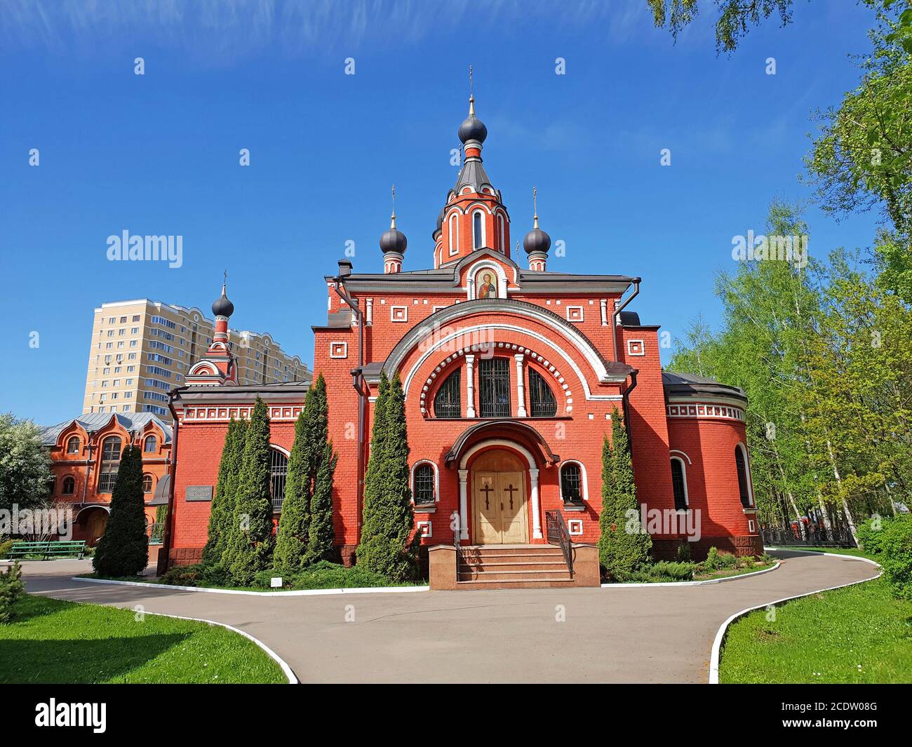 entrance to Trinity temple in Skhodnya, Russia Stock Photo - Alamy