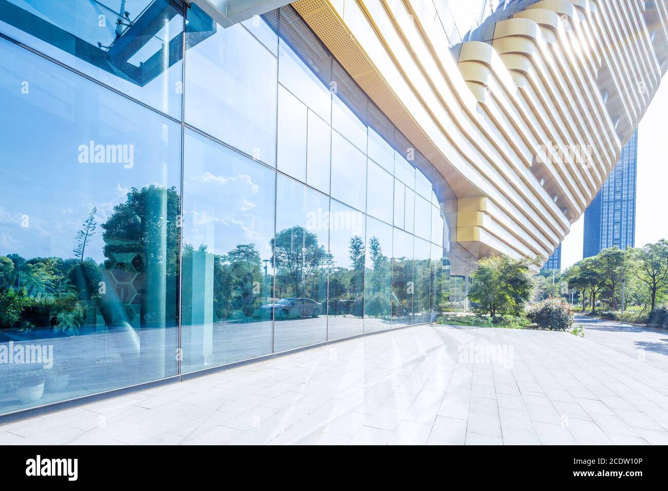 modern square and skyscrapers Stock Photo - Alamy