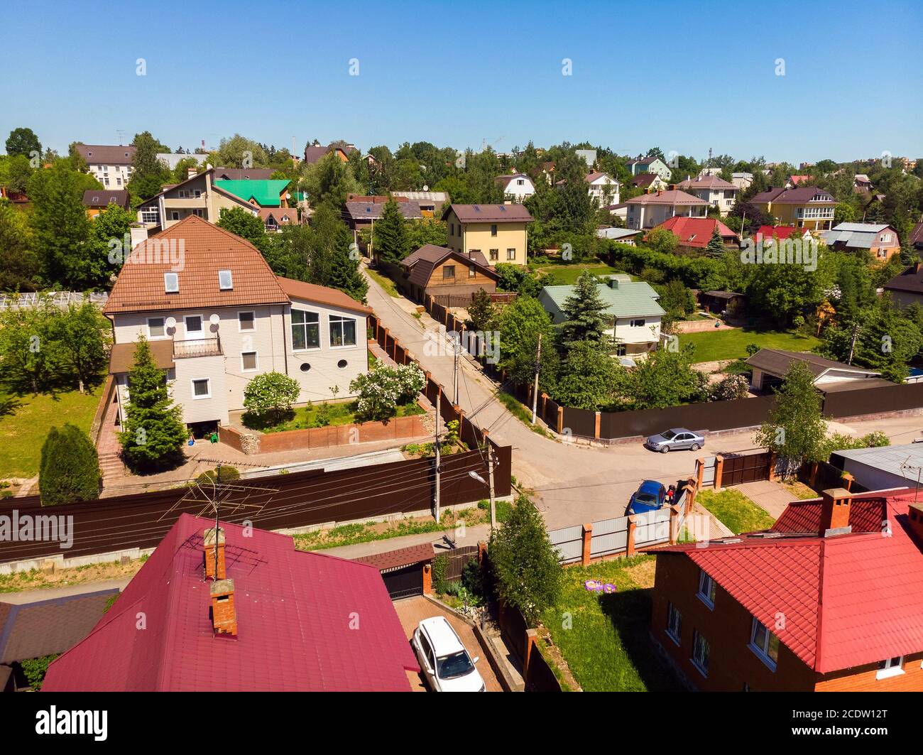Top view village near moscow hi-res stock photography and images - Alamy