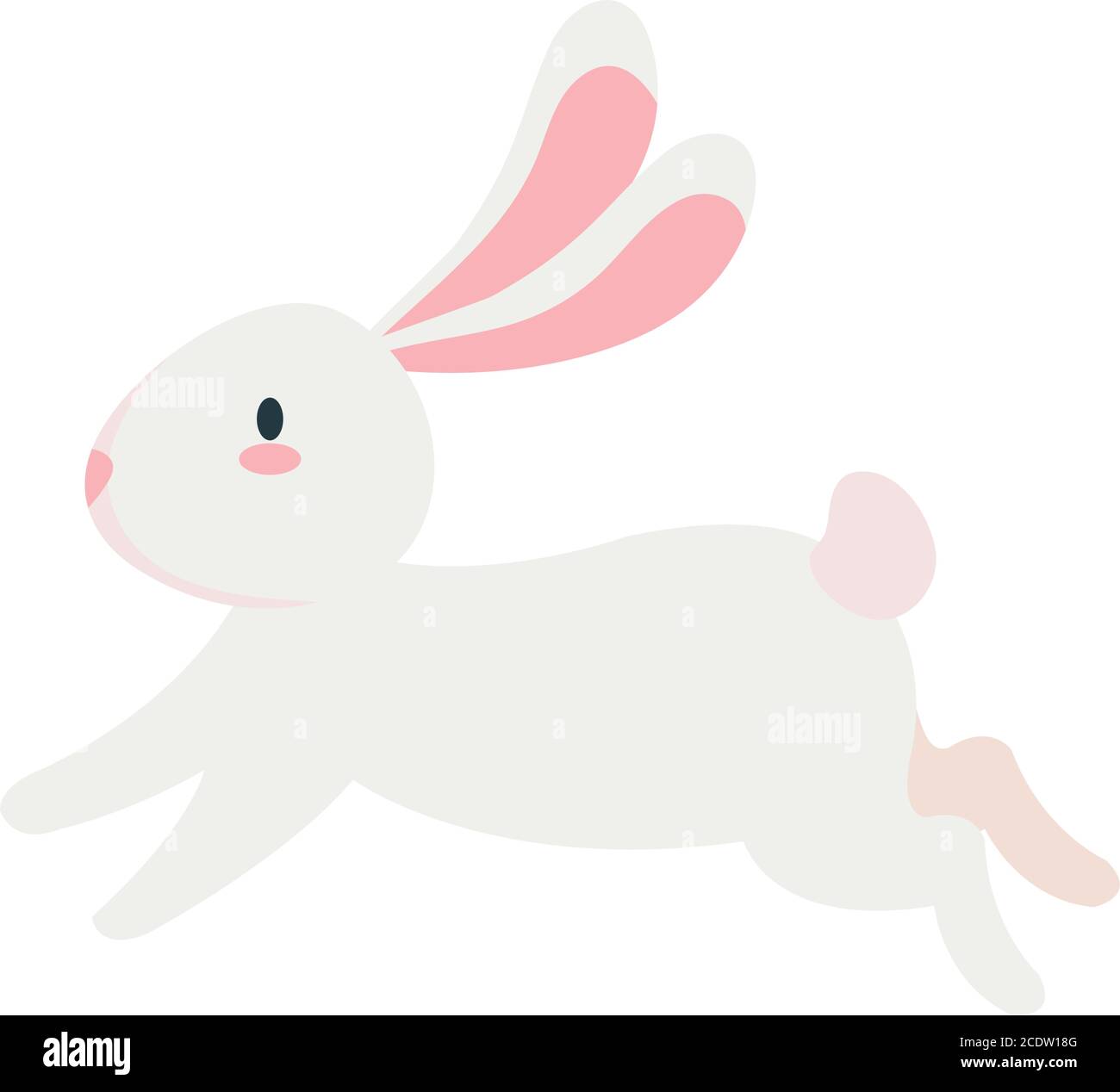 Isolated cute white rabbit cartoon vector design Stock Vector Image ...