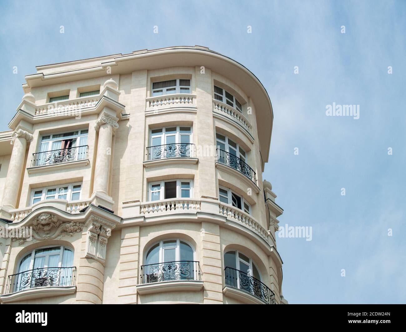 Residential building in a city. Antique and modern architecture Stock ...
