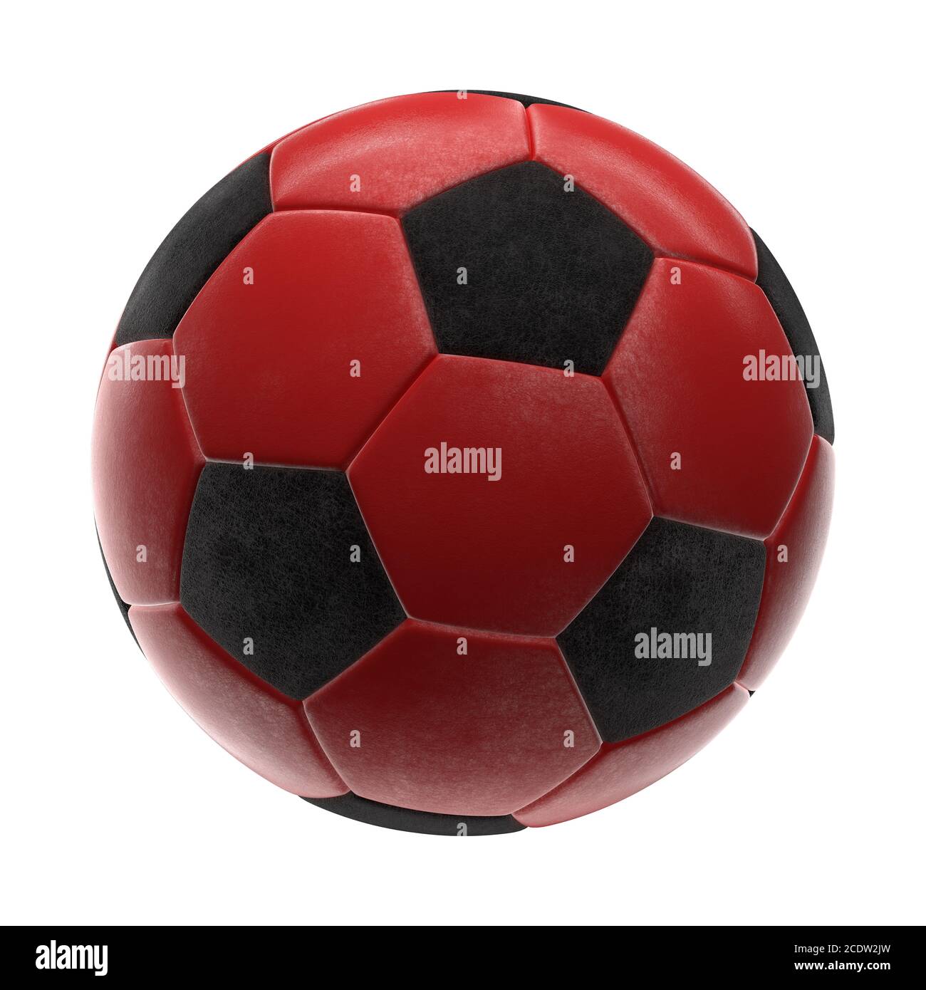 Red Soccer-ball isolated on white background 3d illustration Stock ...