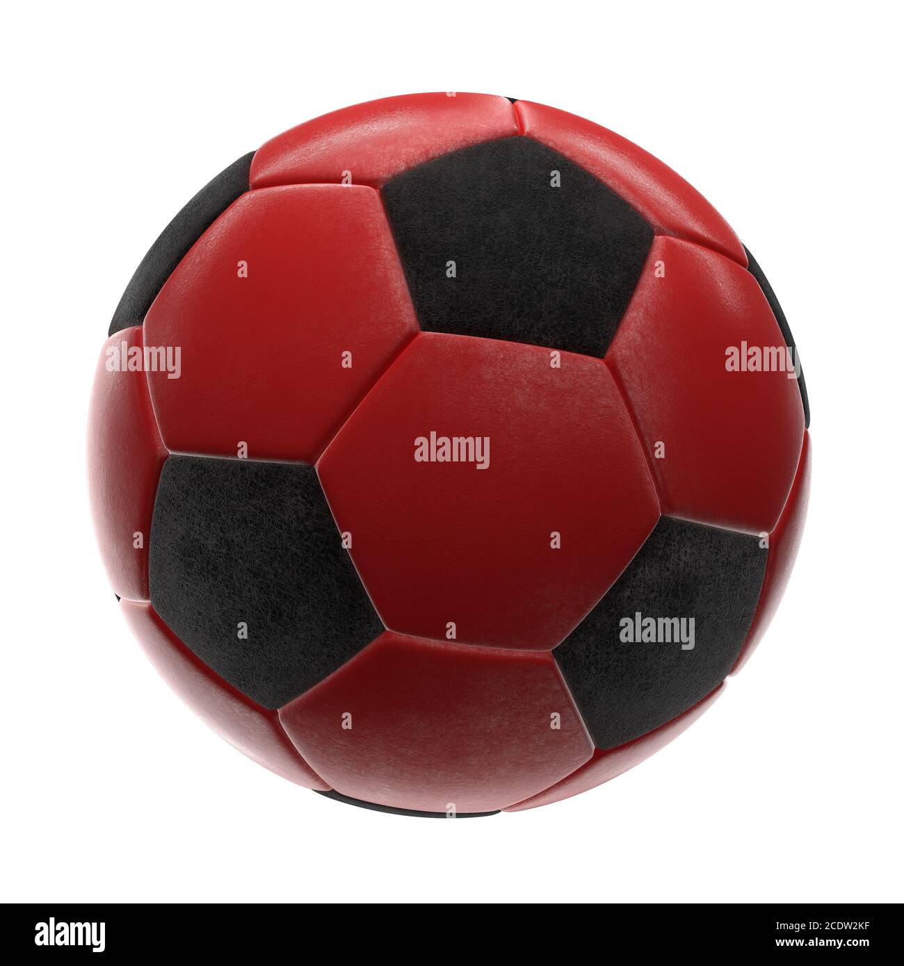 Red Soccer-ball isolated on white background 3d illustration Stock ...