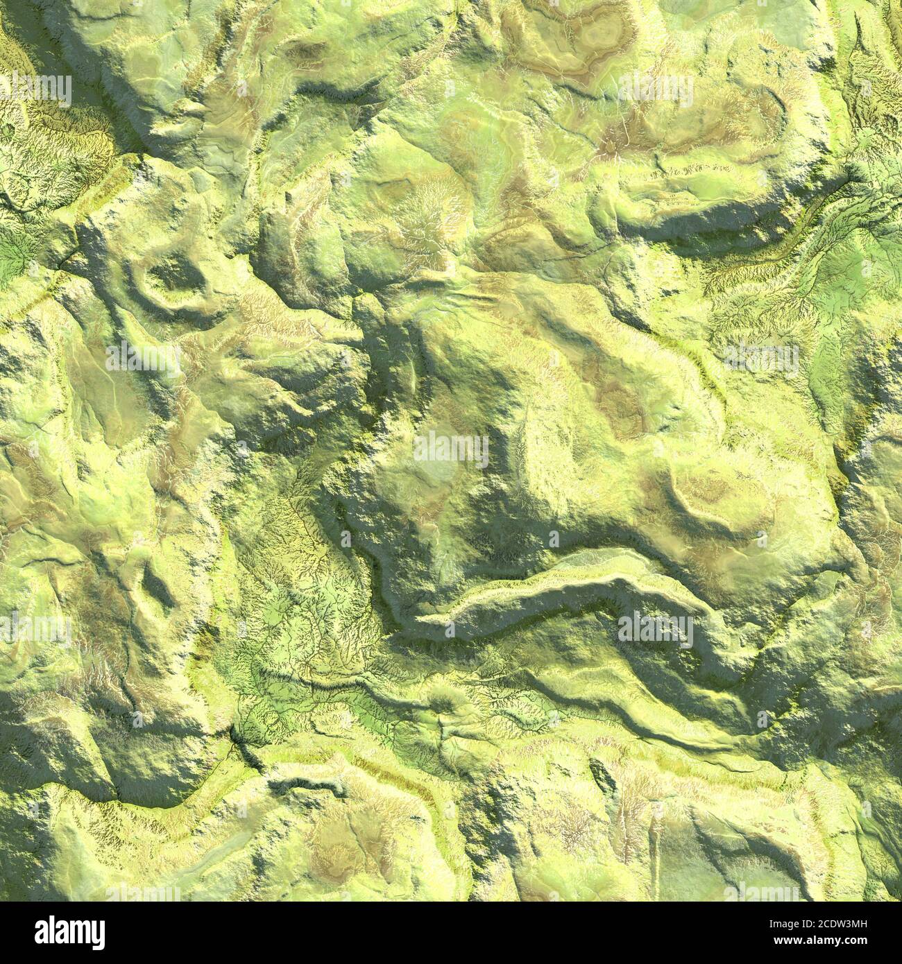 Aerial view from air plane of mountains seamless texture background. 3d ...