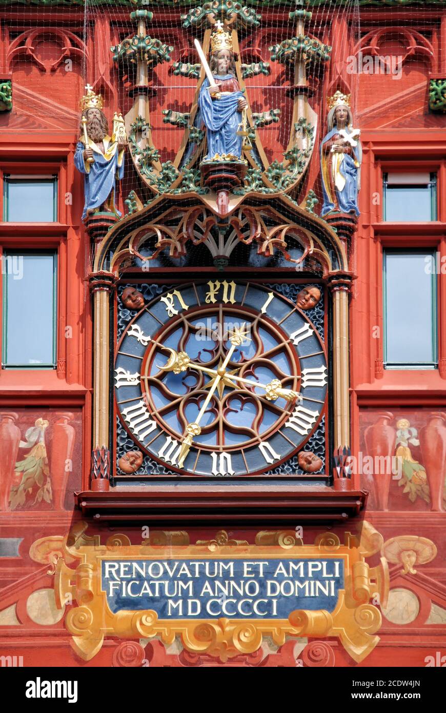 historical clock tower Basel Stock Photo - Alamy