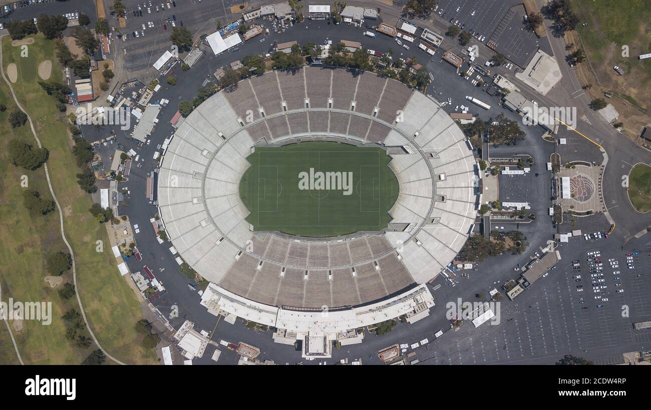 Aerial Views Of The Rose Bowl In Pasadena California Stock Photo - Alamy