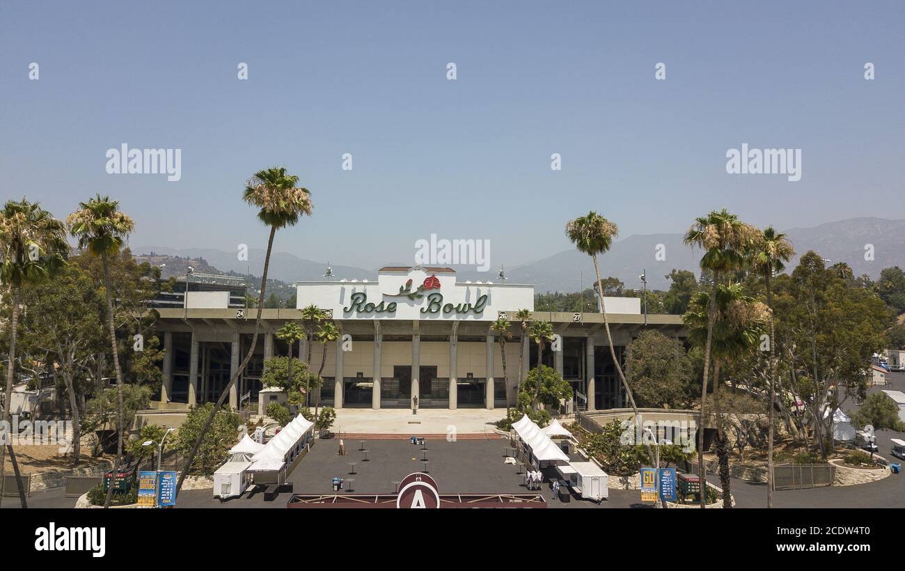 Aerial Views Of The Rose Bowl In Pasadena California Stock Photo - Alamy