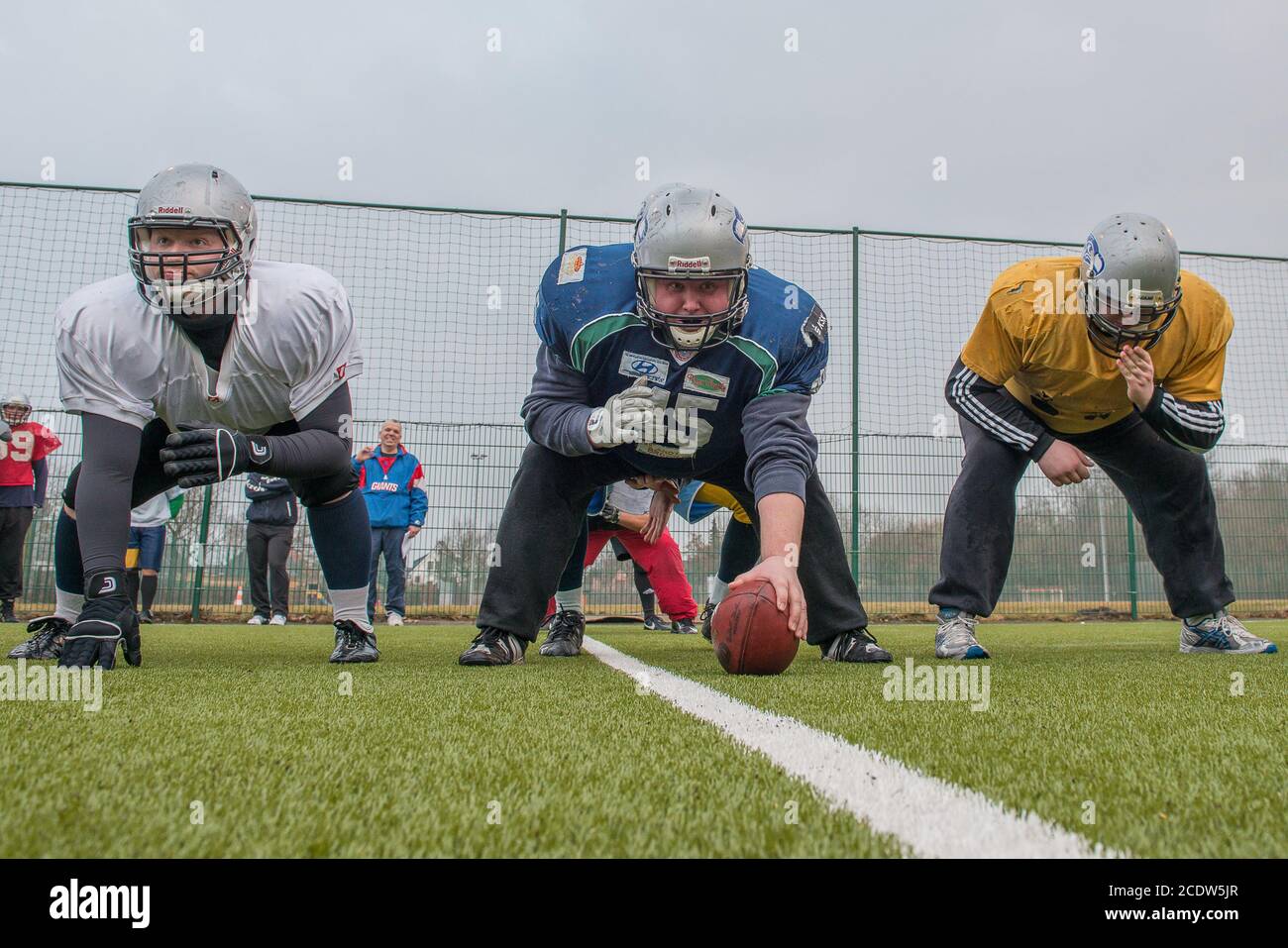 American Football Training Stock Photo - Alamy