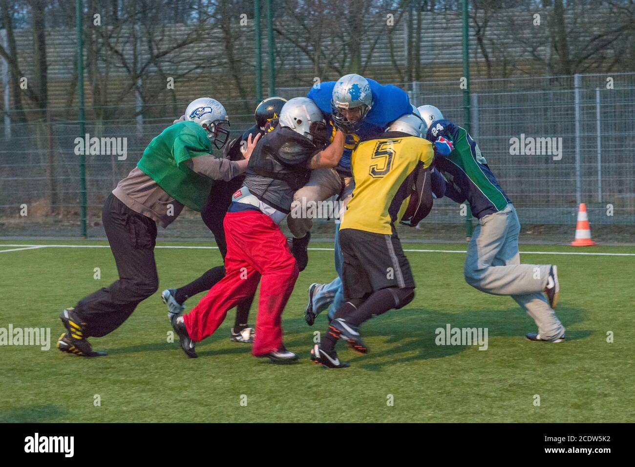 American Football Training Stock Photo - Alamy