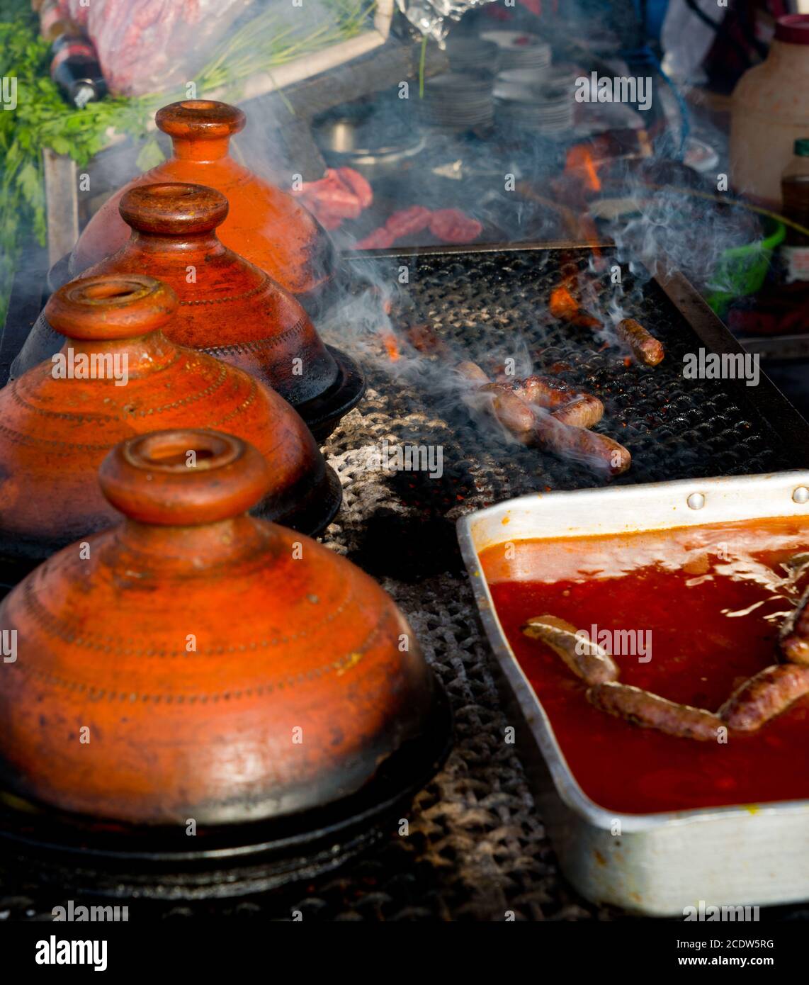traditional moroccan tajine pot over open fire Stock Photo - Alamy