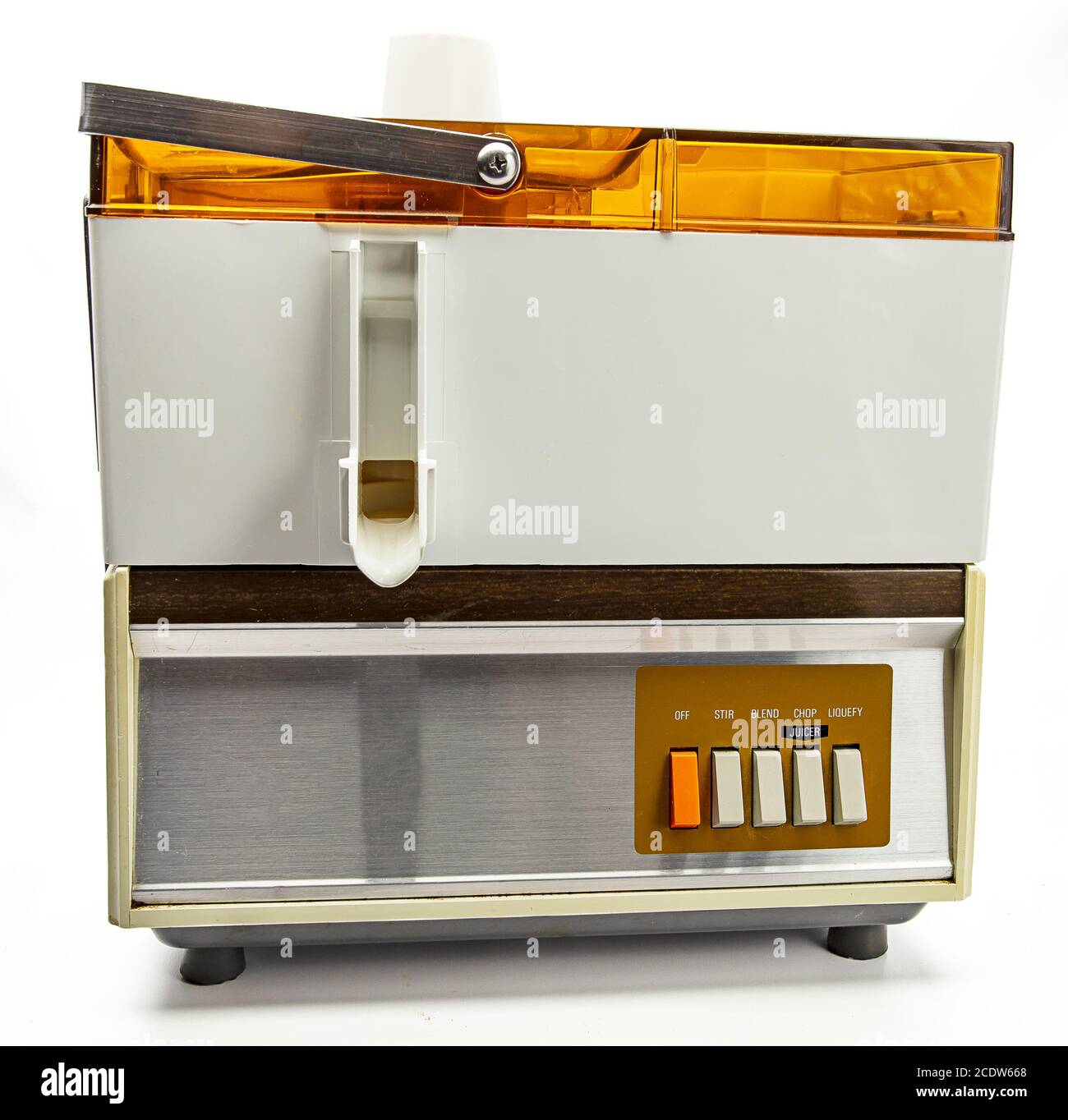 Vintage juicer on white background Stock Photo - Alamy