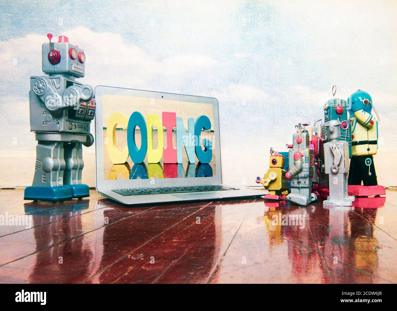 School classroom code programing hi-res stock photography and images ...