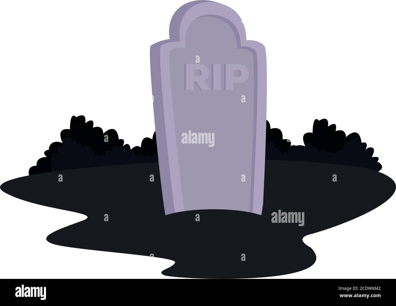 rip grave design, death tomb cementary and scary theme Vector ...
