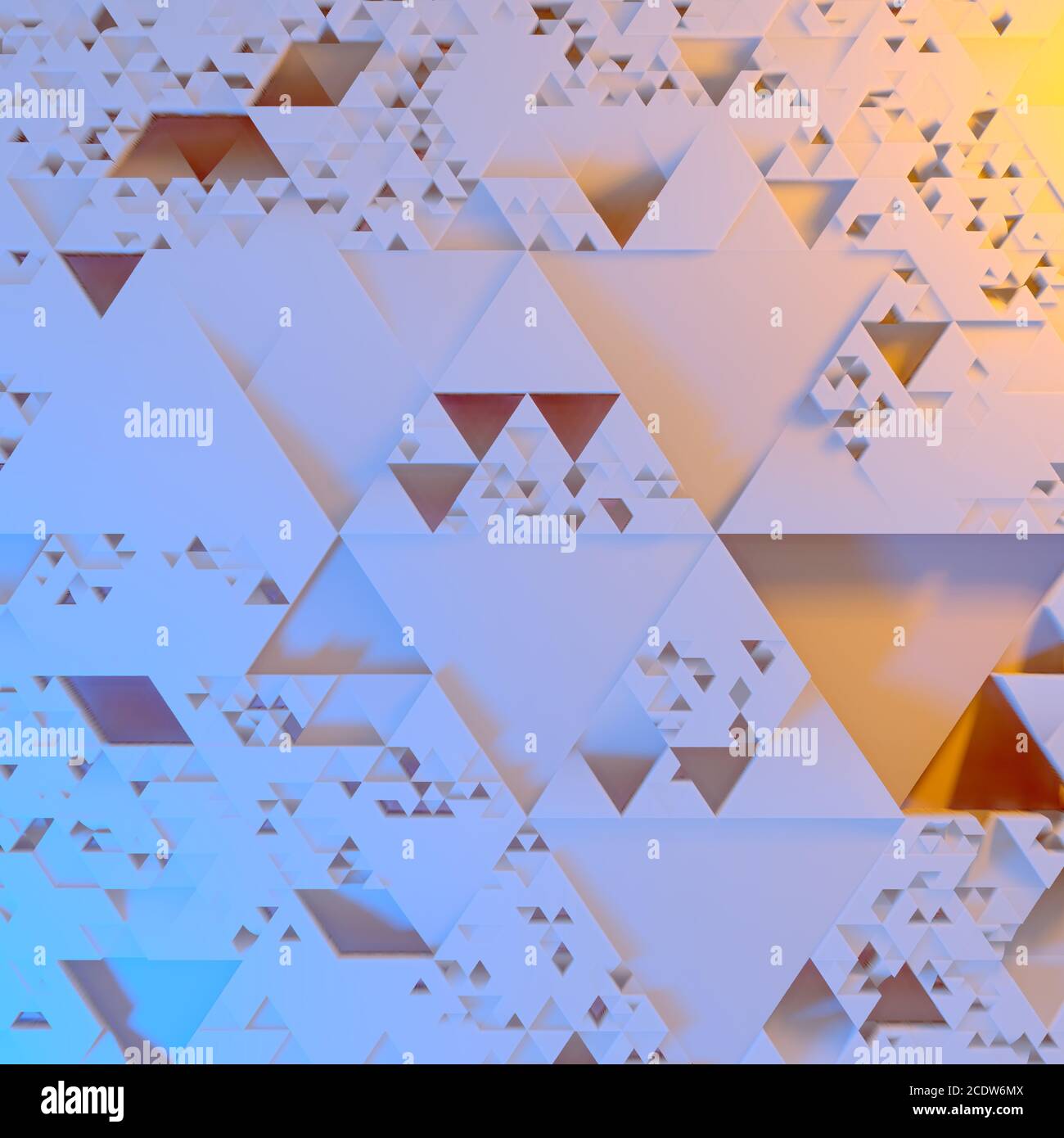 Abstract Irregular Futuristic architectural pattern, triangles 3d ...