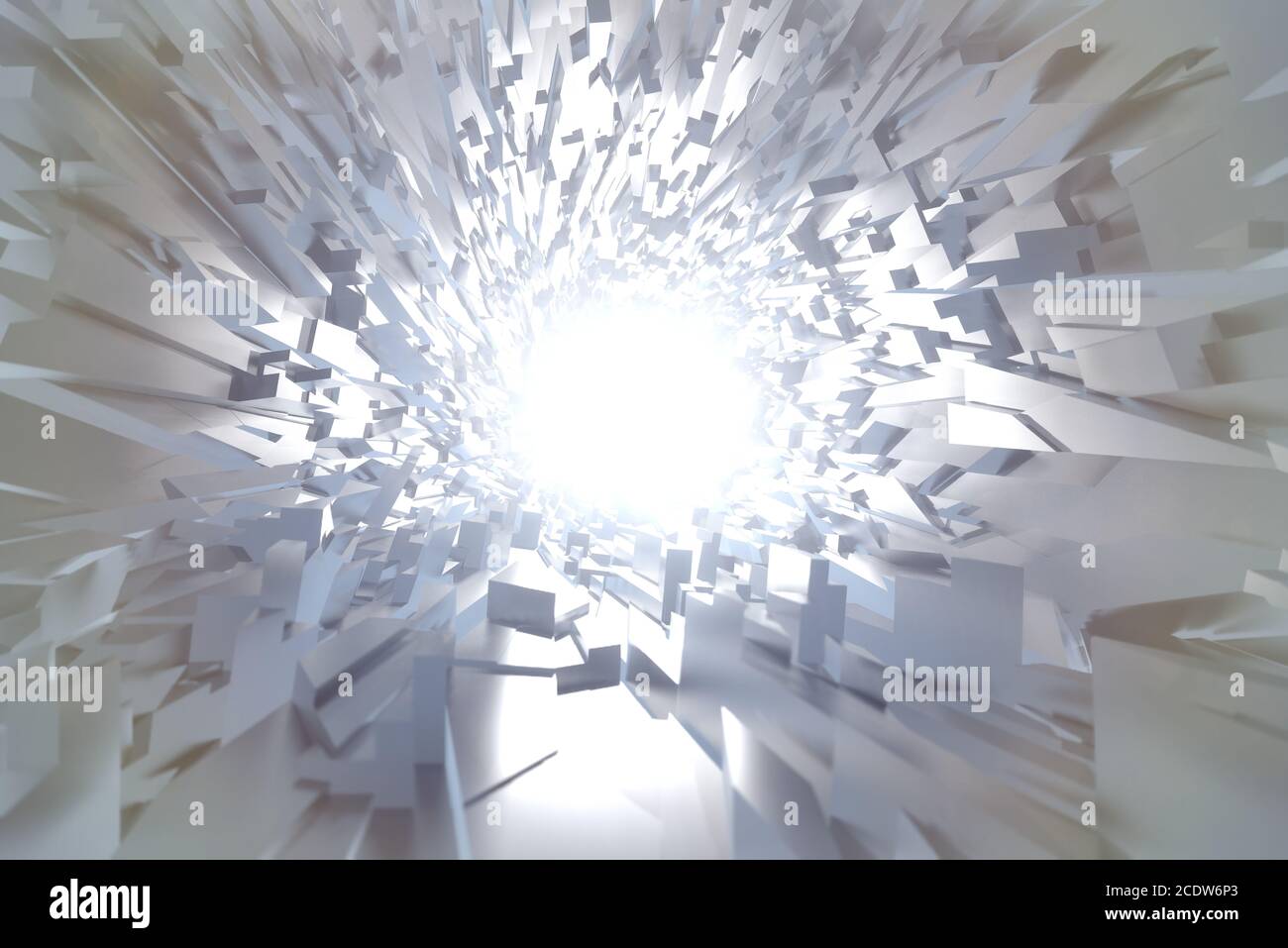 Abstract Architectural tunnel light Irregular triangle Futuristic ...