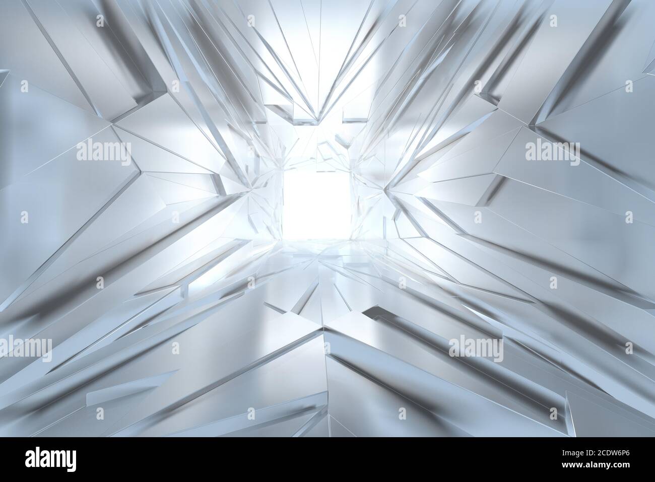 Abstract Architectural tunnel light Irregular triangle Futuristic ...