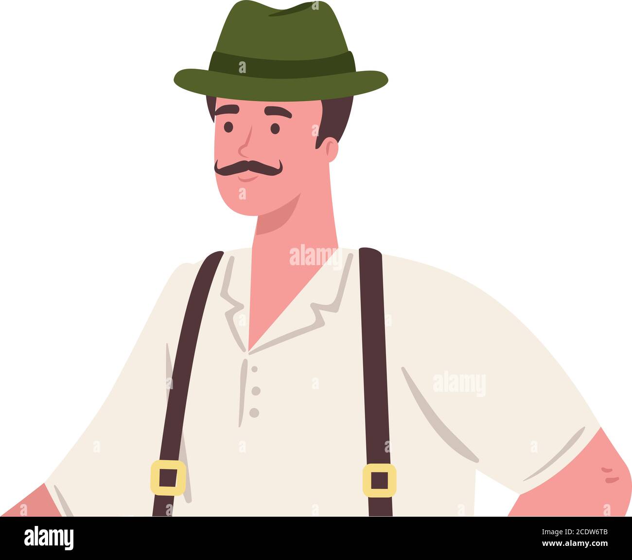 oktoberfest man cartoon with traditional cloth vector design Stock ...