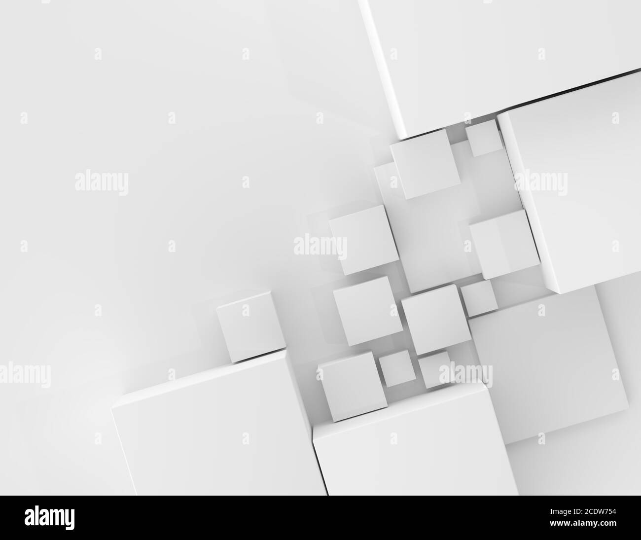 Abstract geometric shape cubes gray background 3d illustration Stock ...