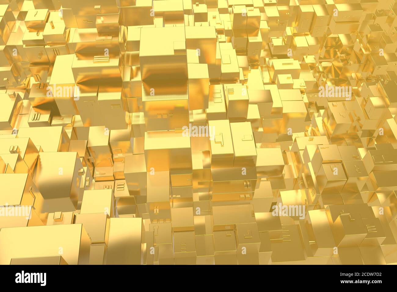 Wealth rich concept idea Golden city at sunset rays Abstract space ...