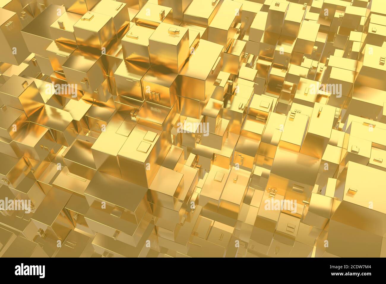 Wealth rich concept idea Golden city at sunset rays Abstract space ...