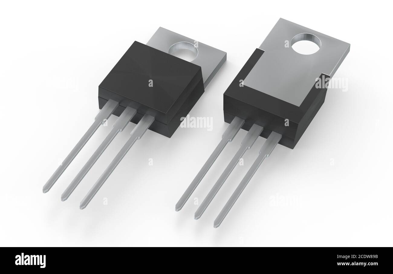 Isolated TO-220 MOSFET electronic package 3d illustration Stock Photo ...