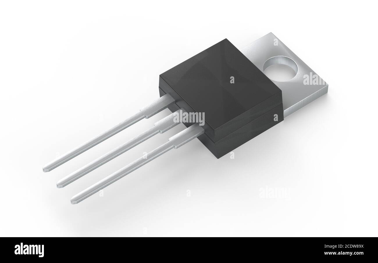 Isolated TO-220 MOSFET electronic package 3d illustration Stock Photo ...