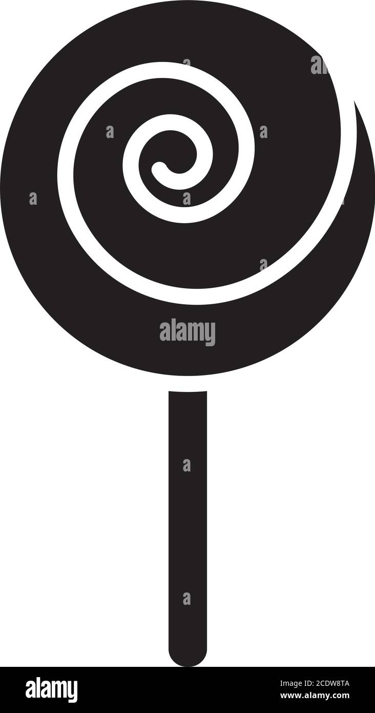 Sweet candy silhouette style icon design, Sugar caramel bonbon food ...