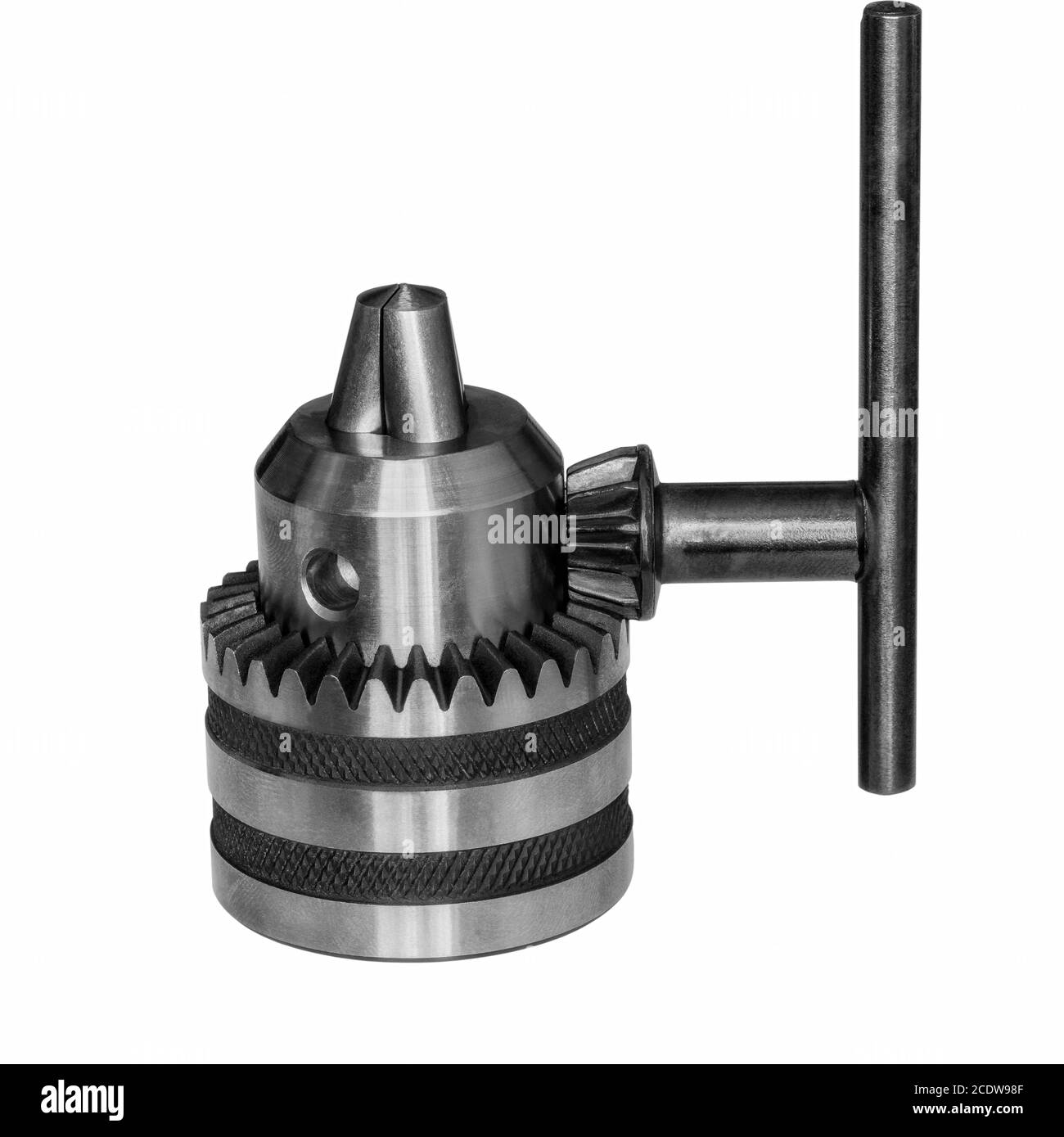 Drill Chuck and drill key on white background isolated Stock Photo - Alamy