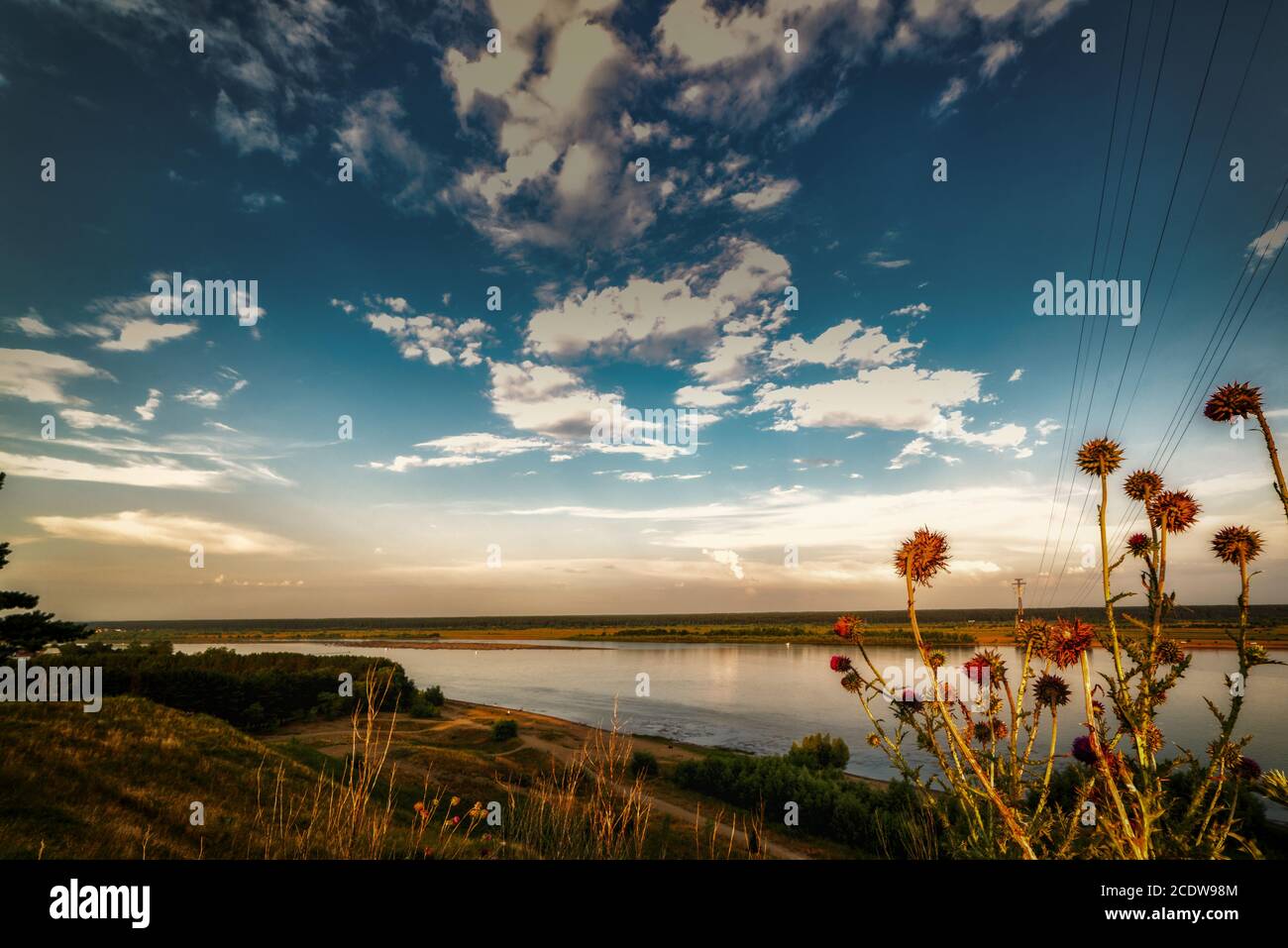 River blue sky clouds hi-res stock photography and images - Alamy