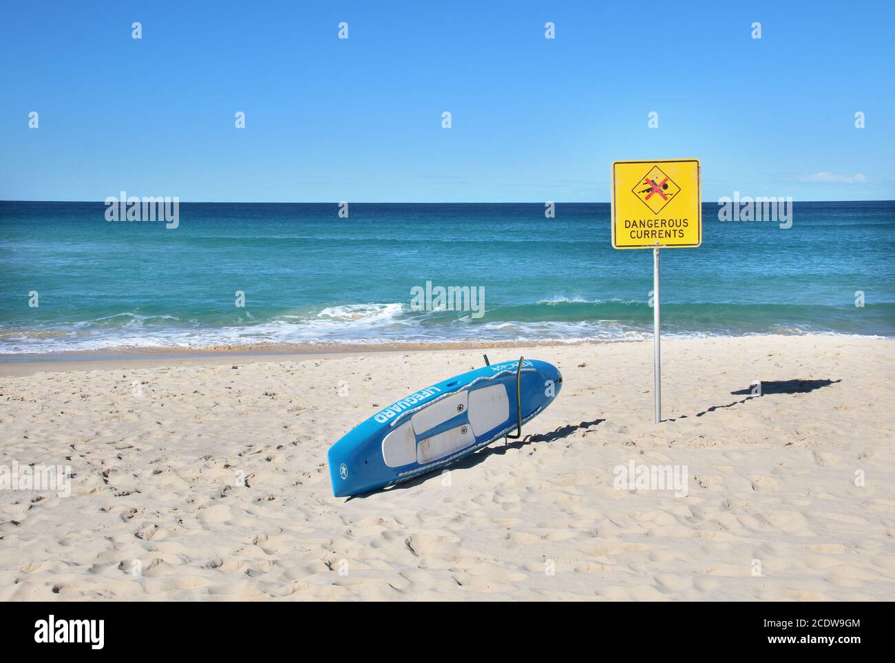 Surf Life Savers sign and gear at Bondi Beach, Sydney, Australia Stock ...