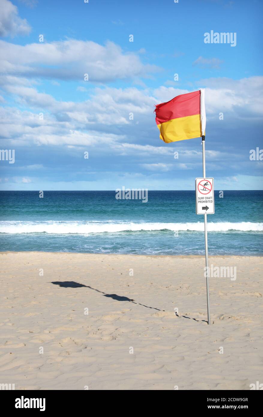 Surf Life Savers Flag at Bondi Beach, Sydney, Aystralia Stock Photo - Alamy