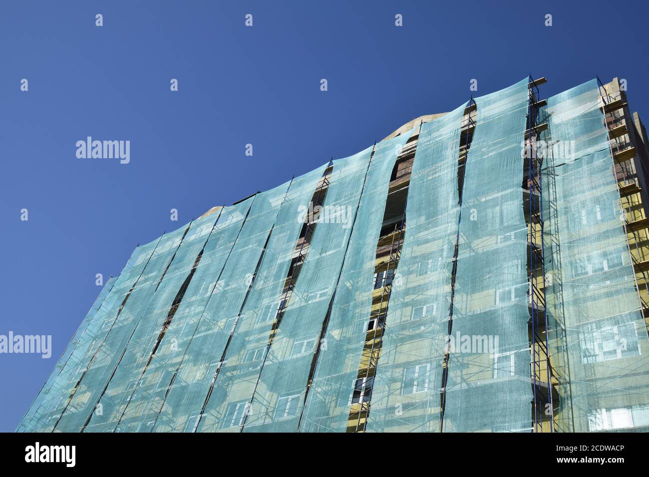 Safety net in the newly built high-rise building Stock Photo - Alamy