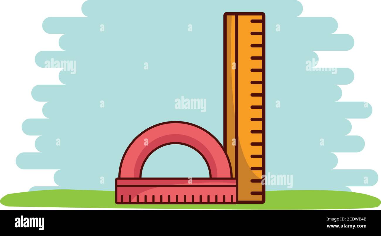 Rulers design, Instruments tools work measurement lenght object inch ...